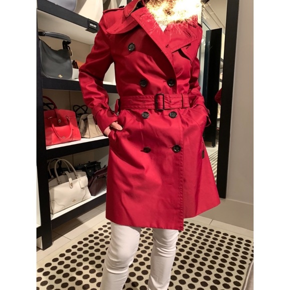 Coach | Jackets & Coats | Nwt Authentic Coach Women Trench Coat Red Xxs ...